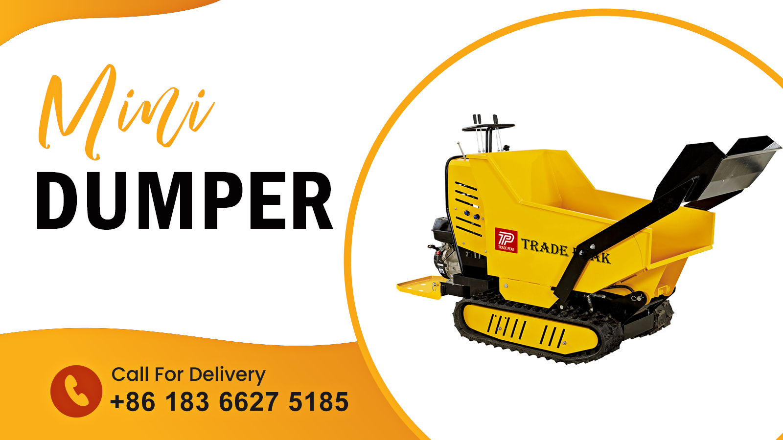 Powerful Self-loading Mini Dumper QTP500H